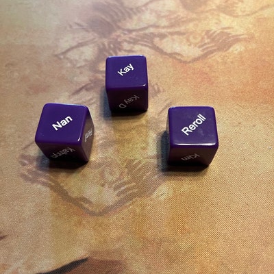 Custom Dice / One D6 /text on All Six Sides / Numbers and Letters Only ...