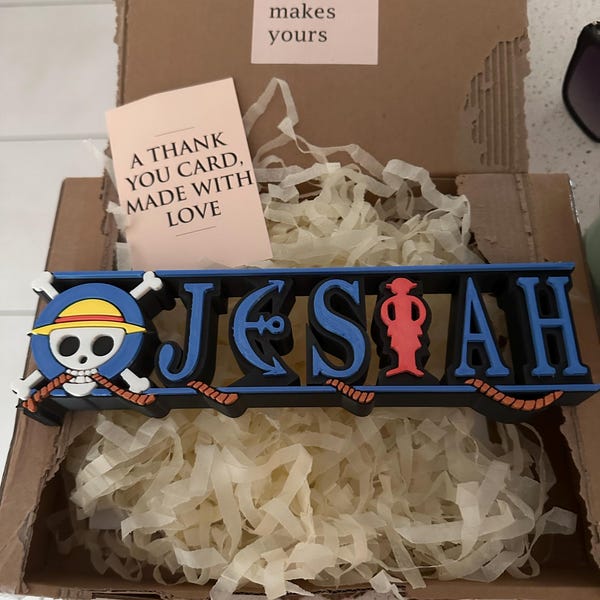 Custom Anime Style Logo, Personalised Name Plate, Desk Sign, Gift for ...