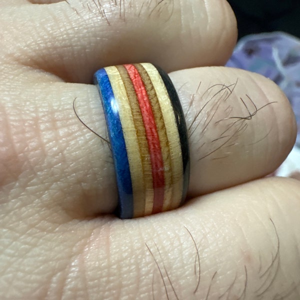 Baseball Ring Tungsten Carbide - Comfort Fit Interior Lined With Wood ...