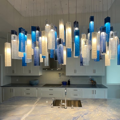 Kitchen Pendant Lighting, Kitchen Island Light. Minimalist Light Glass ...