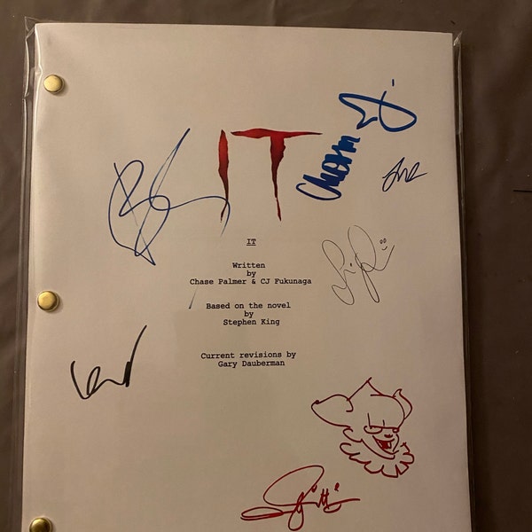 IT Screenplay Reprint: Printed Cast Autographs, Stephen King Novel ...