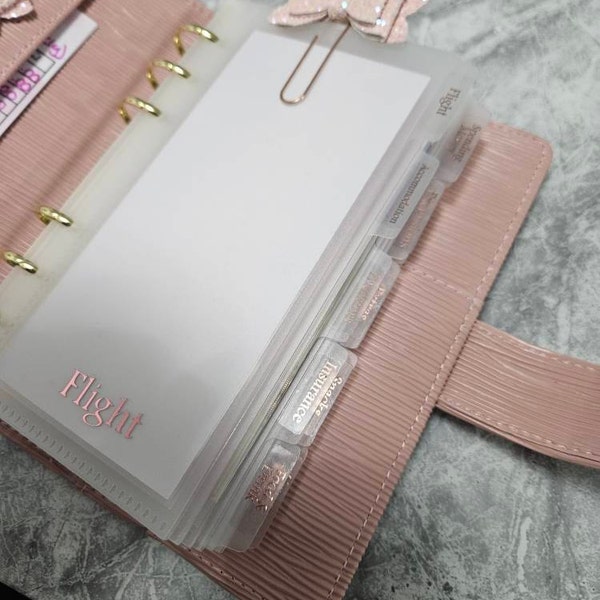 A6 White Divider Envelopes, Minimalist Tabbed Cash Wallets, Set of 5 ...