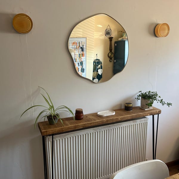 Omni Rustic Console Table With Black 3 Pin Hairpin Legs. hallway Table ...