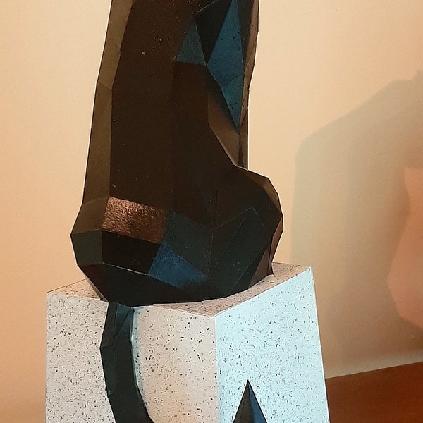 Grooming Cat Papercraft Sculpture, Printable 3D Puzzle, Papercraft Pdf ...