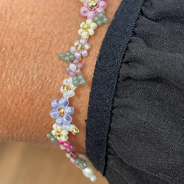 Monet's Water Lilies Bracelets,beaded Flower Bracelets Rings Necklace ...