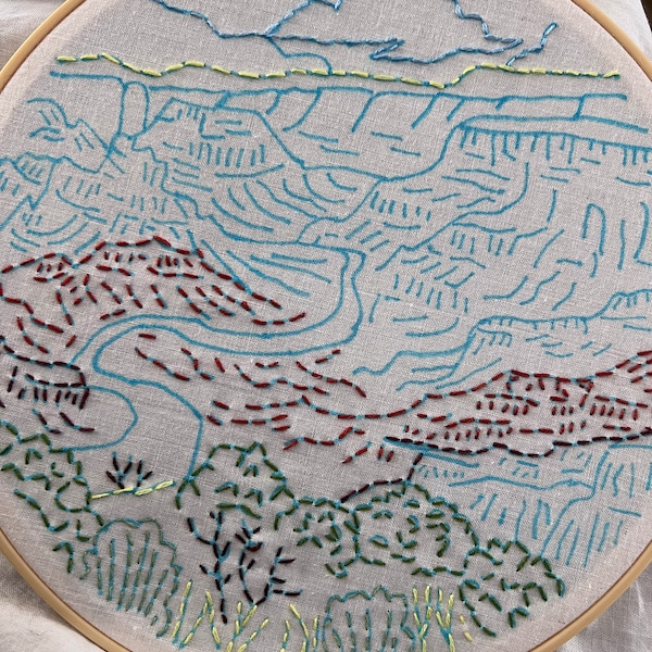 Intermediate Embroidery Kit Mount Rainier National Park Landscape ...