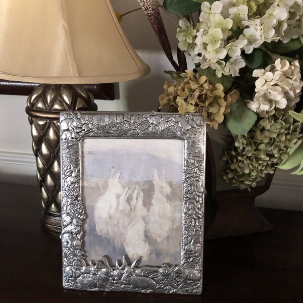 Bunnies in a Field Art | Printable Digital Download | Vintage Easter ...