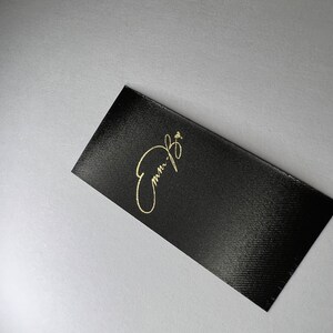 Custom Black Labels Ink: White Gold or Silver Fold Over - Etsy