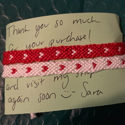 Tiny Heart Friendship Bracelet - Etsy