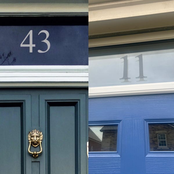 Superior Chrome Gold Door Numbers Transom Classic House Door Number ...