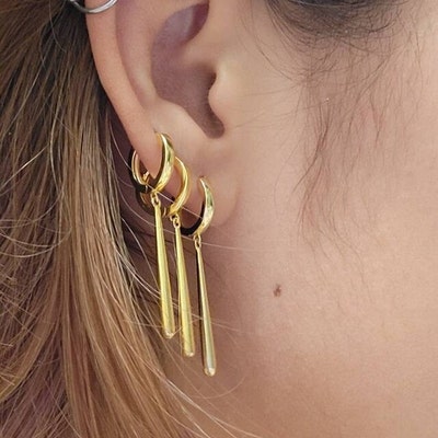 Ear Cuff No Piercing, Triple Hook Ear Cuff, Fake Helix Conch, 18k Gold ...