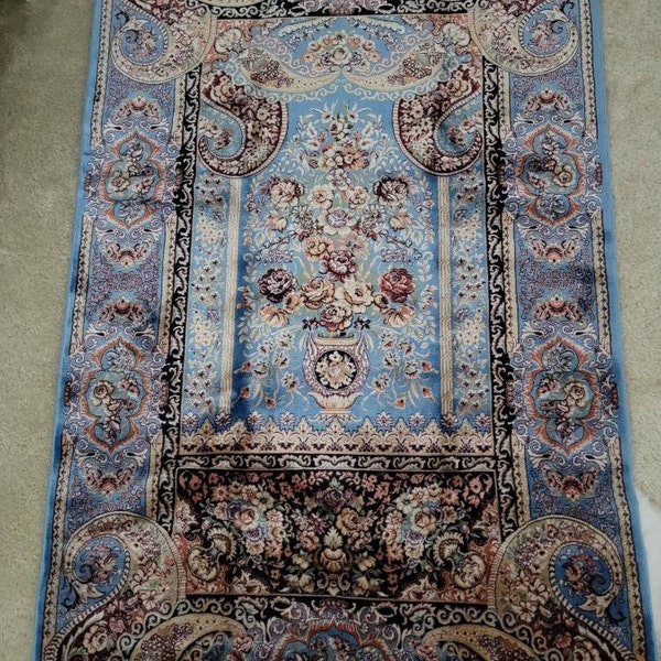 5x8 Anatolian Silk Rug, Bamboo Silk Rug, 5x8 Area Rug, Living Room Rug ...