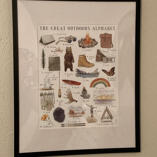 The Great Outdoors ABC Print - Etsy