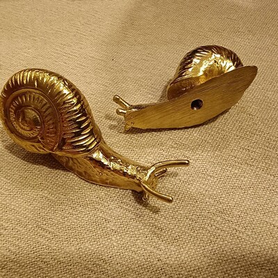 Snails Brass Knobs and Pulls/drawer Knobs/cabinet Pulls/wardrobe Pull /offices Knob /cafes Knob ...