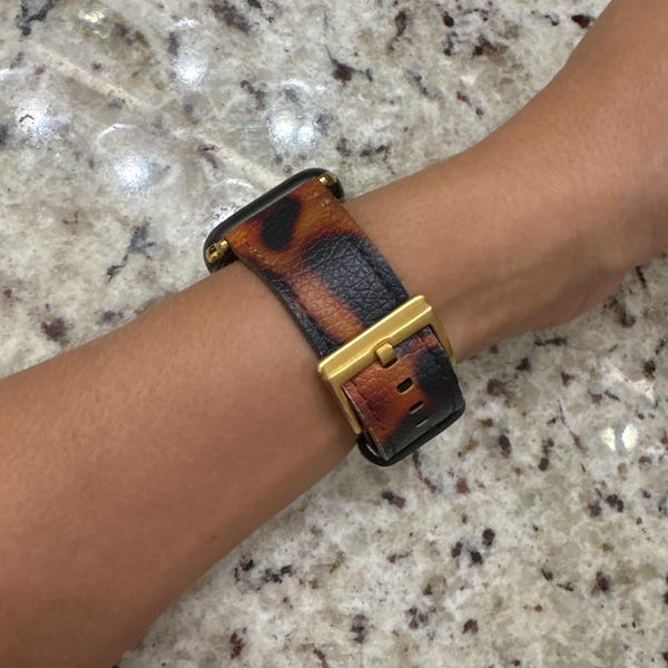 Tortoise Shell Texture Print Apple Watch Band Fashion 38mm 41mm 40mm ...