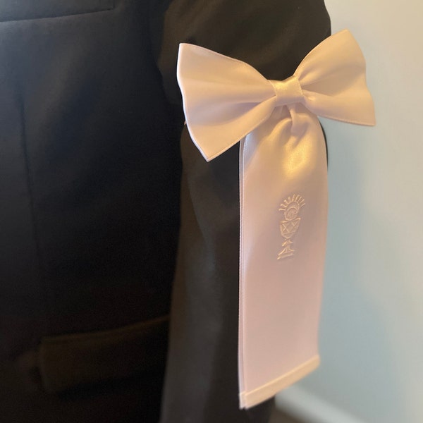 First Communion Arm Band With Cross or Chalice - Etsy