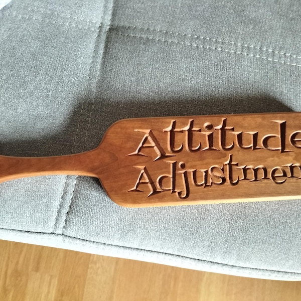 Wood Spanking Paddle Attitude Adjustment With Instructions - Etsy