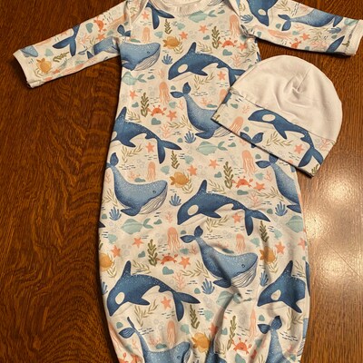 Baby Gown Sewing Pattern With Tutorial Layette Pattern Baby Grow ...