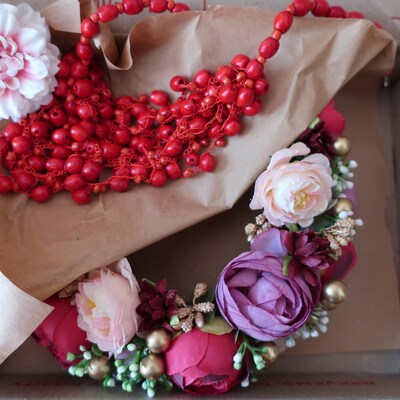 Luxury Flower Ukrainian Floral Crown, Ukrainian Headband, Ukrainian ...