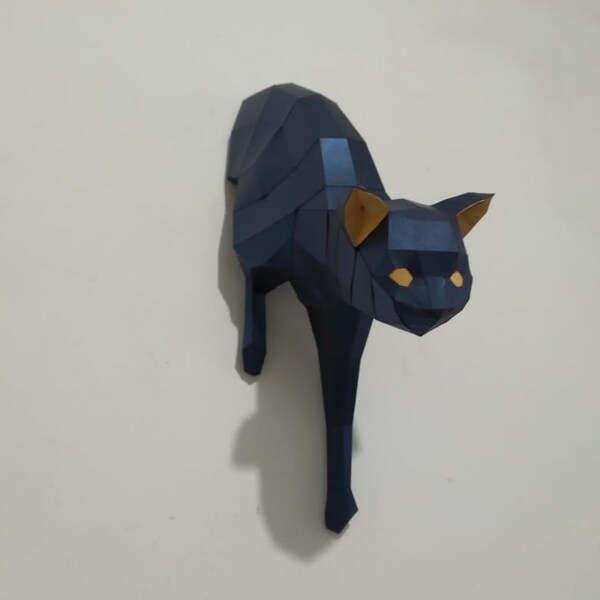 Papercraft cats PDF templates (couple), DIY Low Poly Papercraft: Make ...