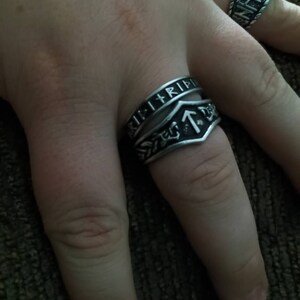 Viking Rune Ring Your Choice of Rune Symbol Adjustable US - Etsy