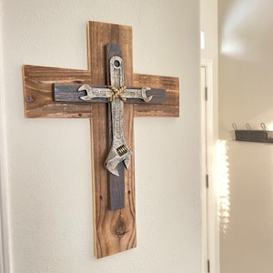 Unique Old School Rustic Cedar Wood Cross Wall Hanging Cross Home Decor ...