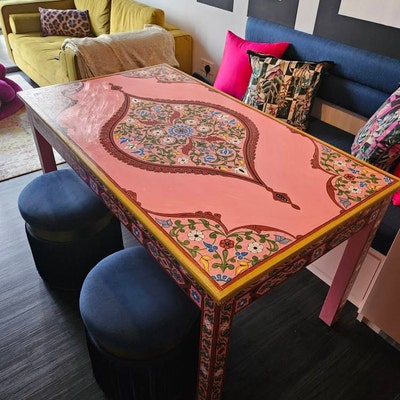 Moroccan Handmade Wood Table, Berber Design Table, Custom Dining Table ...