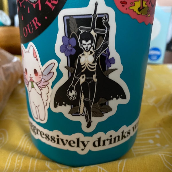 Werewolf Sticker Full Moon and Wolfbane Sticker Halloween Wolf Skull ...