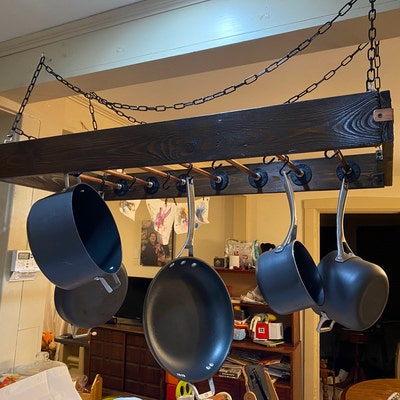 Hanging Industrial Pot Rack - Etsy