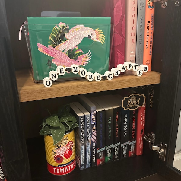 Friendship Bracelet Inspired Book Shelf Sign | Bookshelf Decor - Etsy