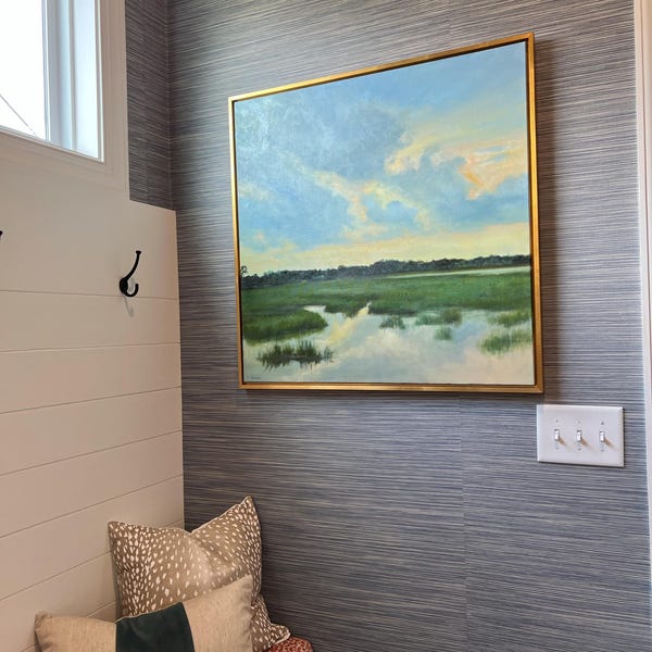 Churning Seas- Original 10x8 Oil Painting on Linen Panel Framed in ...