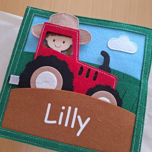 Personalized Quiet Book Farm – Busy Book as a Gift for Babies and ...