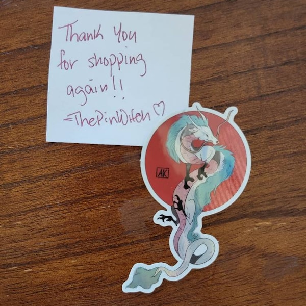Holographic Haku Sticker, Anime Sticker, Japanese Dragon Stationery - Etsy
