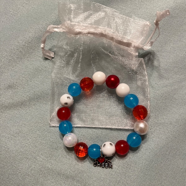 Cheer Squad Team Bracelets - Custom Colors Cheerleading Gifts - Etsy