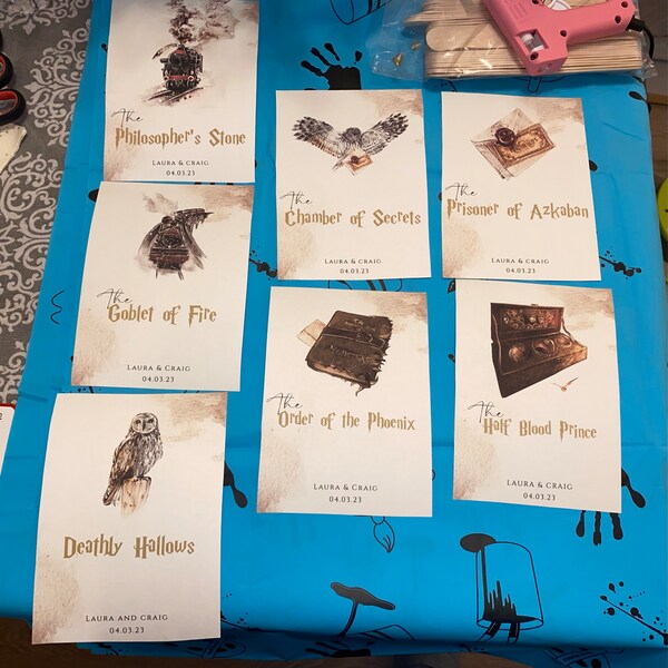 Wizard Wedding Table Numbers Template, Magic Wedding Numbers ...