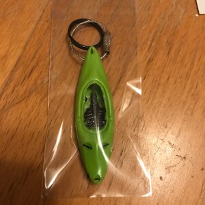 Whitewater Kayak Keychain 5 Colors Flexible Plastic PVC With Stainless ...