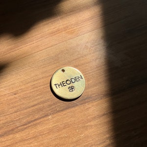 Simple Custom Hand Stamped Dog Tag Dog Tags for Dogs Pet Id - Etsy