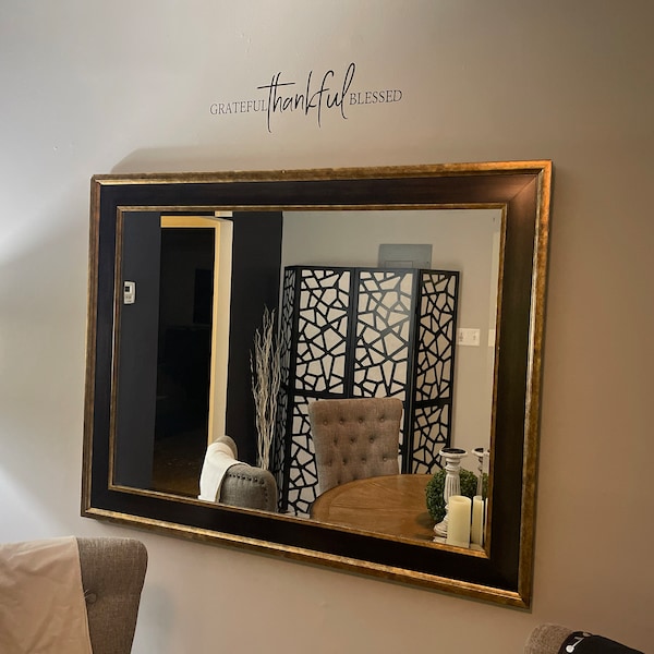 Grateful Thankful Blessed Vinyl Wall Decal. Kitchen Decor, Sign Decal ...