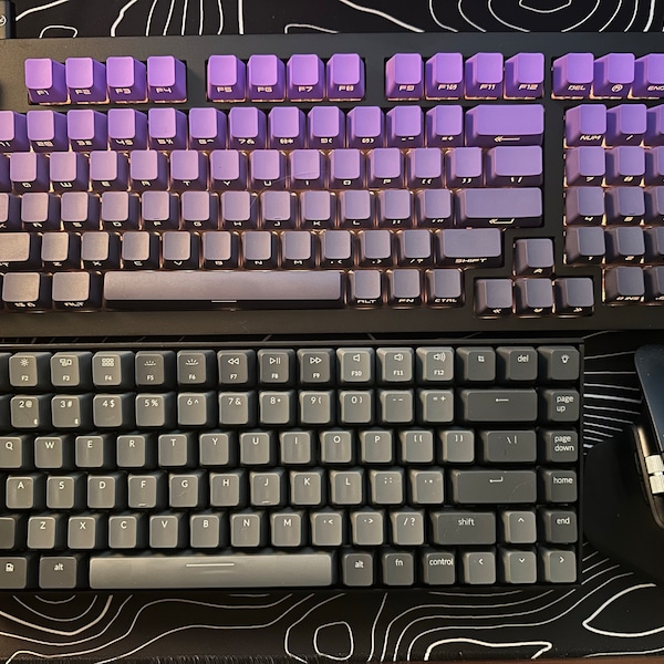 Gradient Purple Side-printed Keycap Set, OEM Profile, Shine-through ...