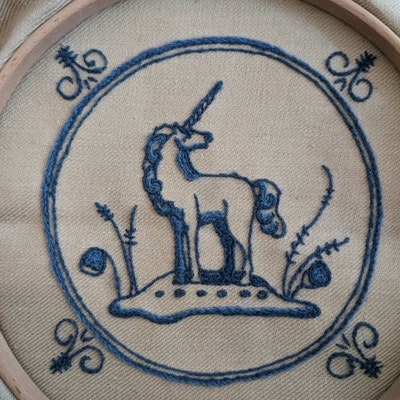 Crewel Work Embroidery Kit pomegranates and Rowan - Etsy