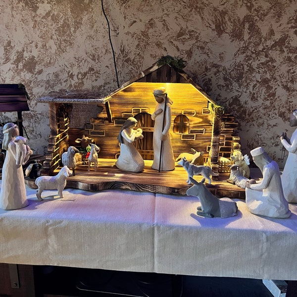 Nativity Manger ,stable for Nativity,wood Nativity Stable, Manger ...