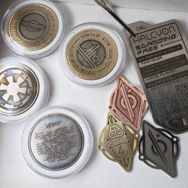 Galactic Starcruiser Halcyon Credit Tokens Sabacc Solid Stainless Steel ...