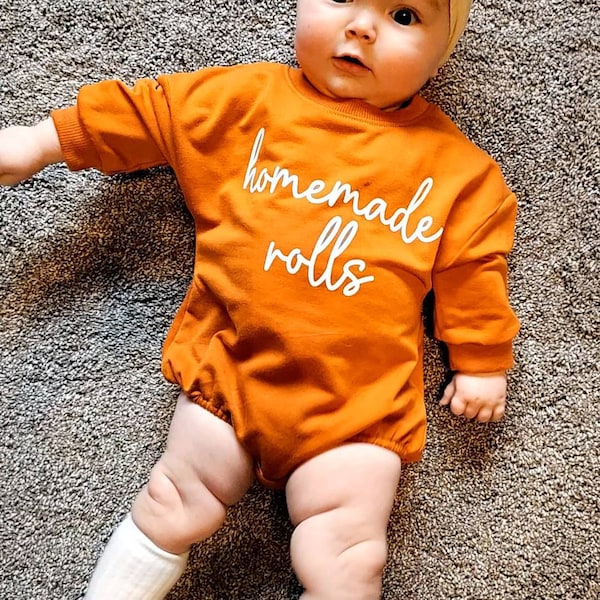 Homemade Rolls Retro Natural Baby Romper, Retro Fall Toddler Sweater ...