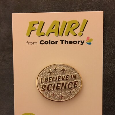 Science Enamel Pin I Believe in Science Black Gold or White - Etsy