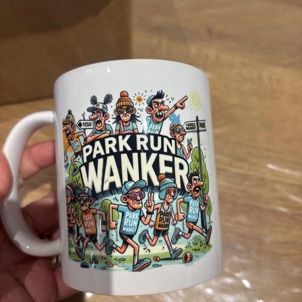 Park Run Wanker Mug, Funny Running Mug, Perfect Gift for Runners, Him ...