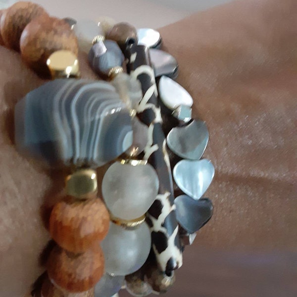 Botswana Agate ~ Diffuser Bracelet ~ Essential Oil Diffuser ~ Gemstone ...