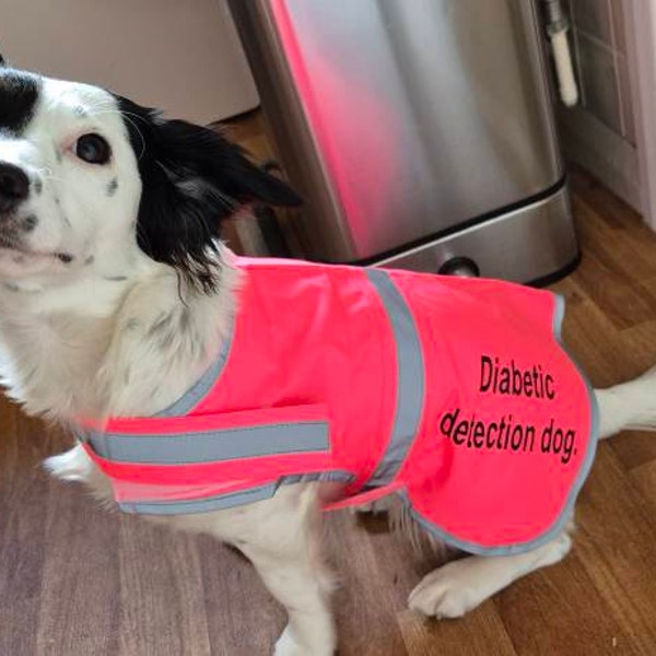 Personalised Dog High Vis Vest Coat Safety Reflective Pet Hi-vis Custom ...