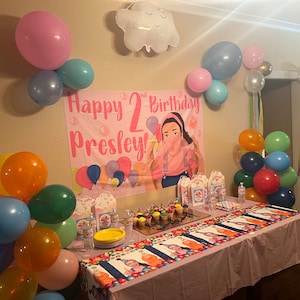 Ms Rachel GIANT Size Happy Birthday Celebration Backdrop - Etsy