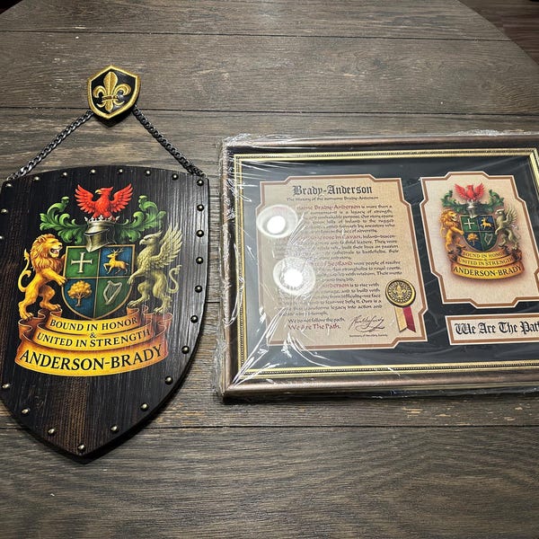 20"х15"family Surname & Coat of Arms History,designed as an Original ...