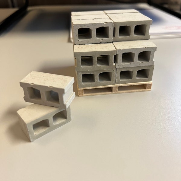 Mini Cinder Blocks Made of Cement With Pallet - Premium Quality - 1/12 ...